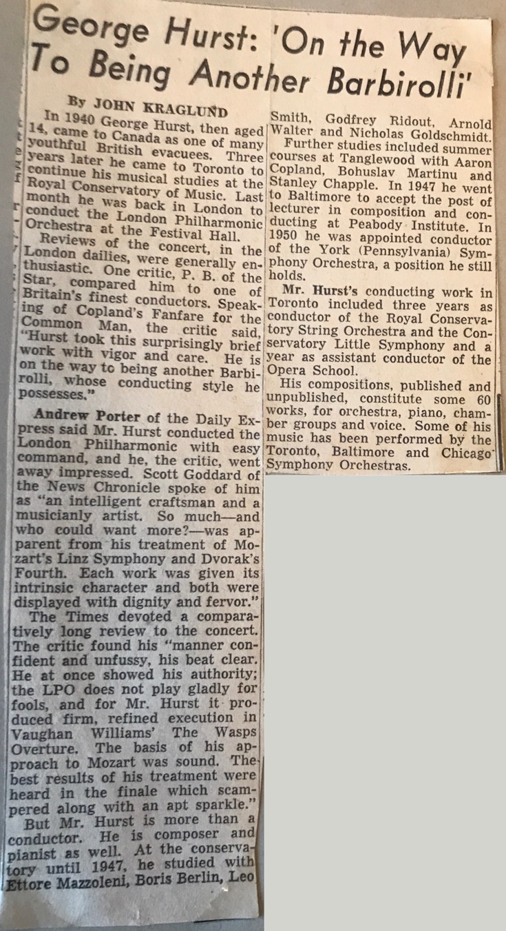 Concert Reviews - George Hurst Archive